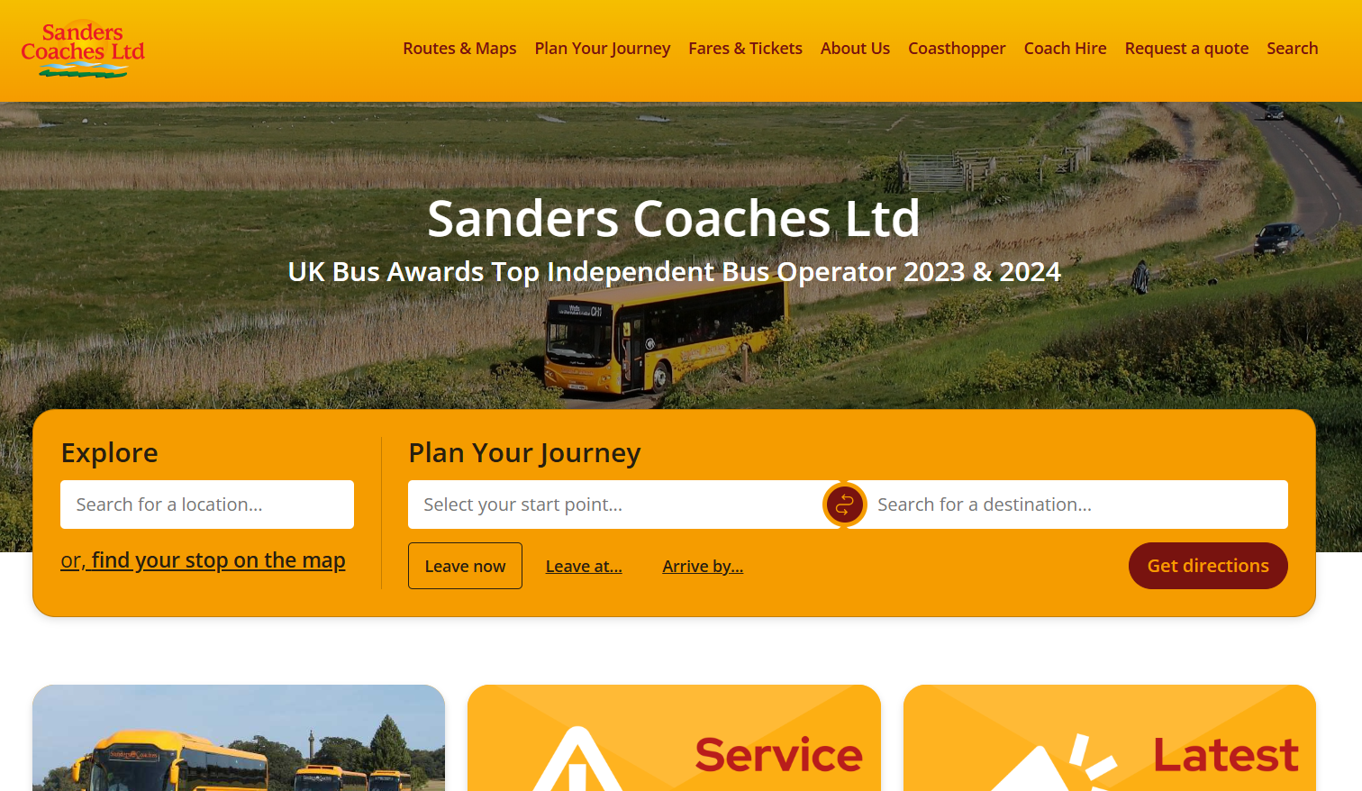 Finding your timetable on our new website - Sanders Coaches Ltd